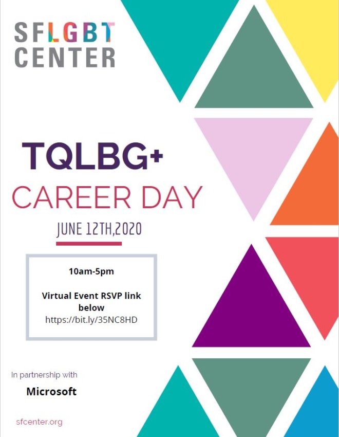 (VIRTUAL) TQLBG+ Virtual Career Day - SF LGBT Center